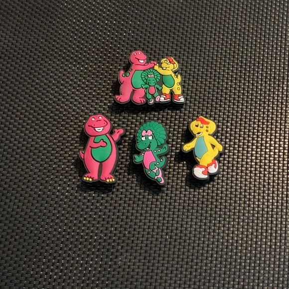 CROCS | Jewelry | Barney Croc Charm Set | Poshmark